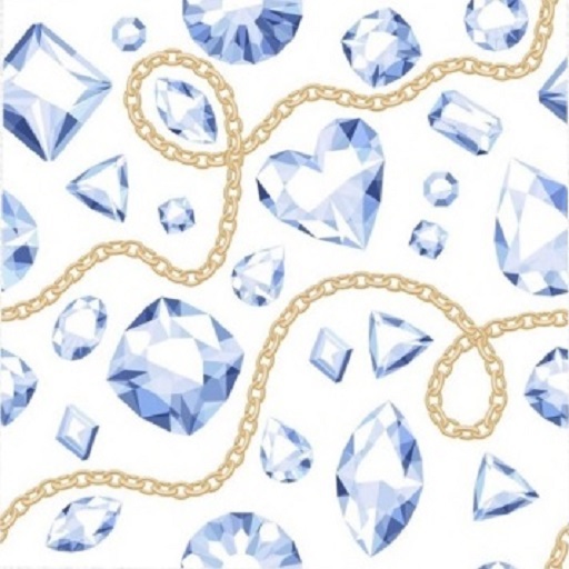 Second Life Marketplace - Gold Chains & Blue Diamonds Texture Seamless CMT