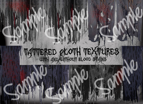 Second Life Marketplace - FULL PERM 10 Tattered Cloth Alpha Textures