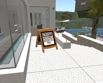 Second Life Marketplace - Nudity Required Tent Sign