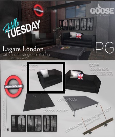 Second Life Marketplace - Gacha - GOOSE - Lagare single sofa - Hello ...