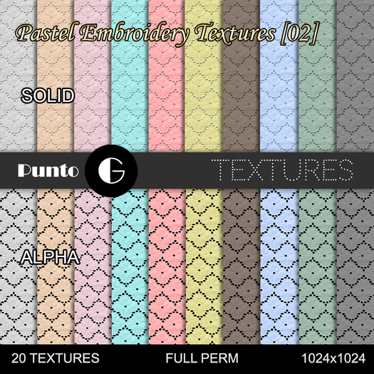 Second Life Marketplace - Embroidery Pastel Textures [02]