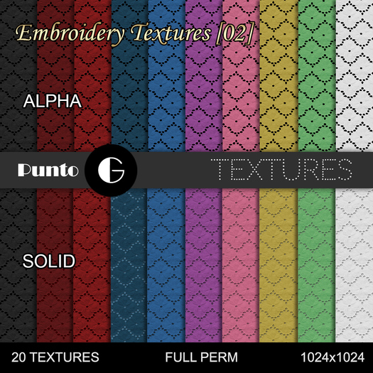 Second Life Marketplace - Embroidery Solid Textures [02]