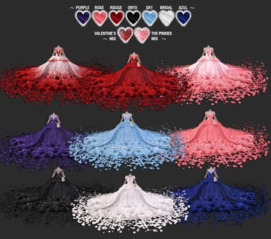 Second Life Marketplace - :Moon Amore: Passionate Gown / AZUL