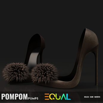 Second Life Marketplace - EQUAL - Pom Pom Pumps BROWN
