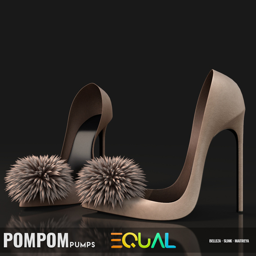 Second Life Marketplace - EQUAL - Pom Pom Pumps TAN