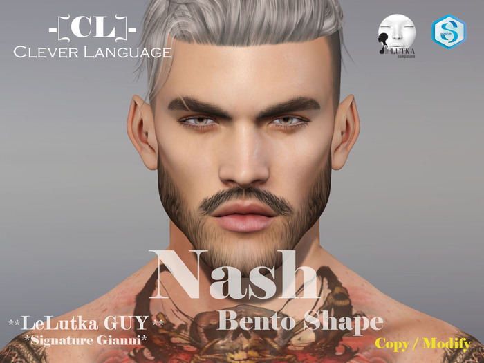 Second Life Marketplace - - [Clever Language] - Nash Bento Shape ...