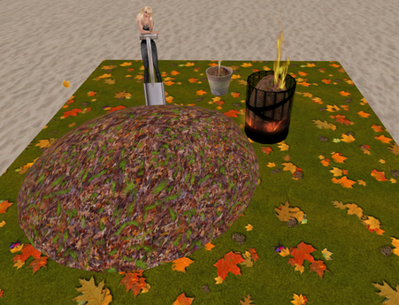 Second Life Marketplace - Autumn/Fall leaves with Brazier