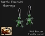 Second Life Marketplace - .:CUDA:. Turtle Emerald Birthstone Earrings