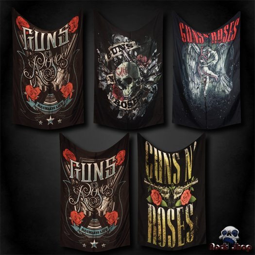 Second Life Marketplace - .:VRS:. MESH Pack Flags Guns n' Roses