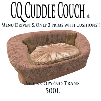 Second Life Marketplace - CQ Cuddle Couch V1.1 (pink)