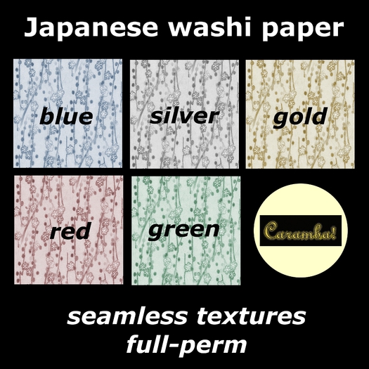 Second Life Marketplace - Japanese washi paper - seamless textures