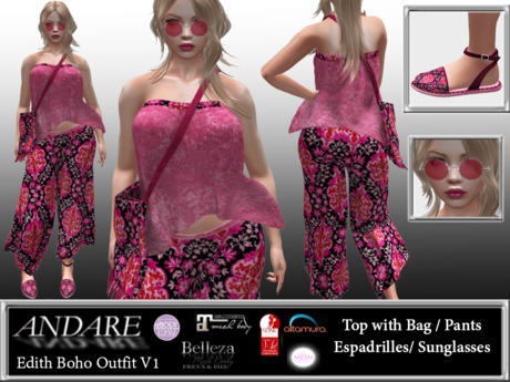 Second Life Marketplace - Andare - Edith Boho Outfit V1 DEMO