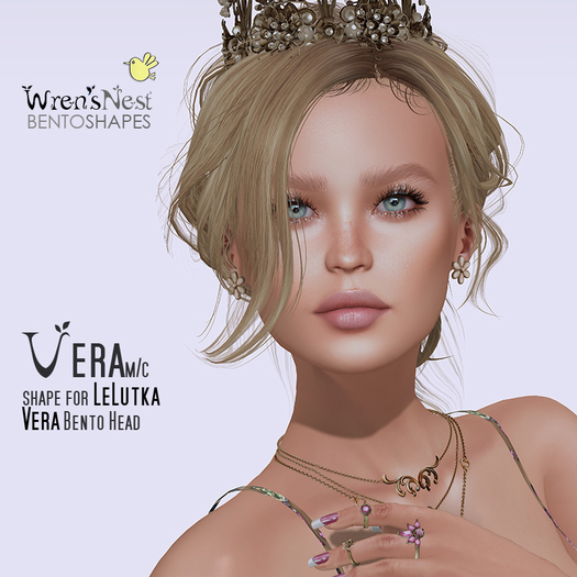 Second Life Marketplace - { wren's nest } Vera Shape for LeLutka Vera bento head