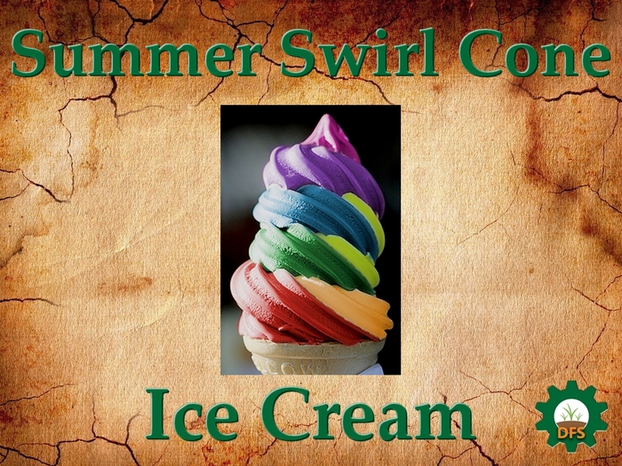 Second Life Marketplace - DFS Texture Ice Cream Summer Swirl Cone