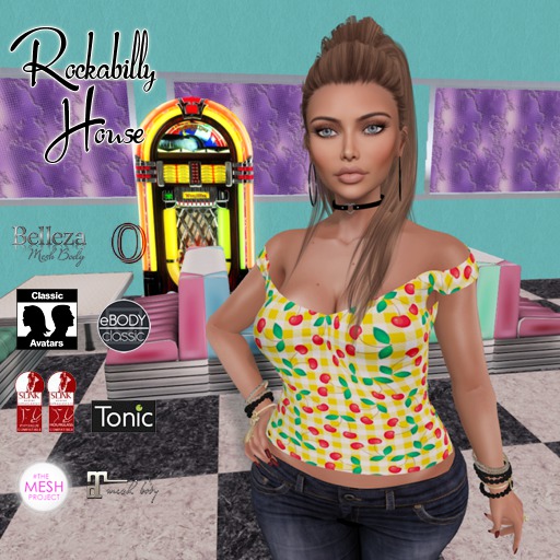 Second Life Marketplace - ..::Rockabilly House::.. Top Cherry