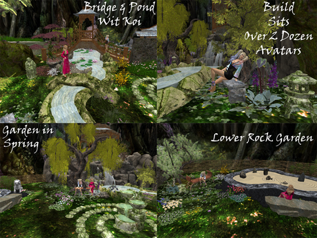 Second Life Marketplace - Japanese Garden change season -tea house, hot ...