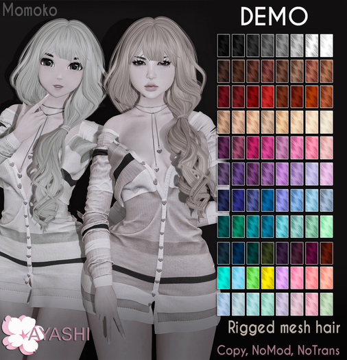 Second Life Marketplace - [^.^Ayashi^.^] Momoko hair-DEMO