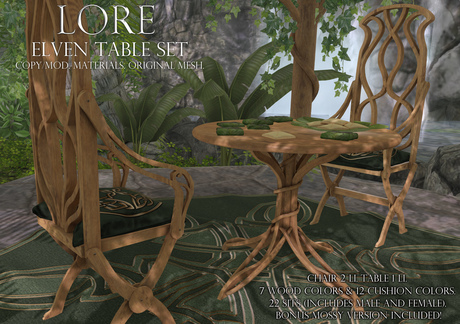 Second Life Marketplace - {LORE} Elven Table Set