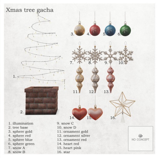Second Life Marketplace - [NO CONCEPT](Xmas tree gacha)6.sphere green 2
