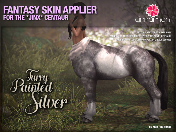Second Life Marketplace - *CINNAMON* Jinx Centaur - Furry Painted Silver