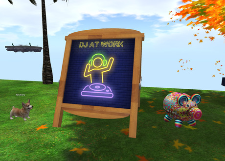 Second Life Marketplace - Dj At Work Tent Sign