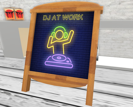 Second Life Marketplace - Dj At Work Tent Sign