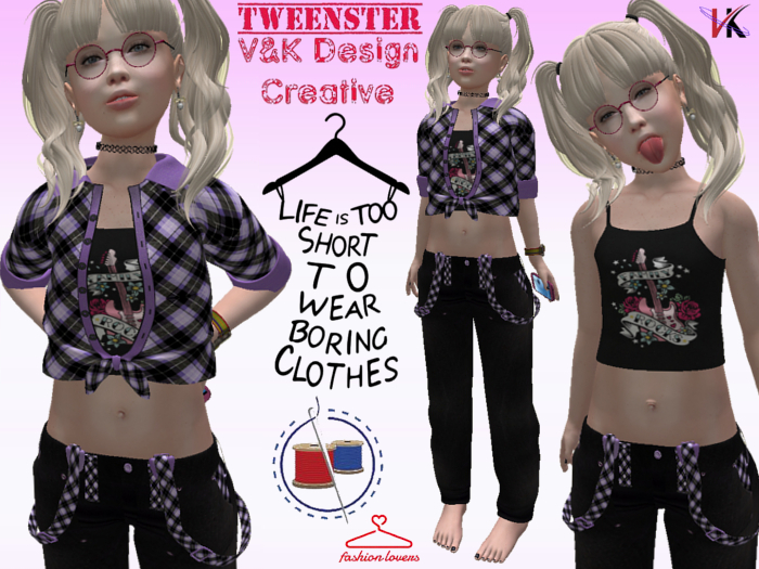 Second Life Marketplace - V&K Design Tweenster Sabina Tween Outfit