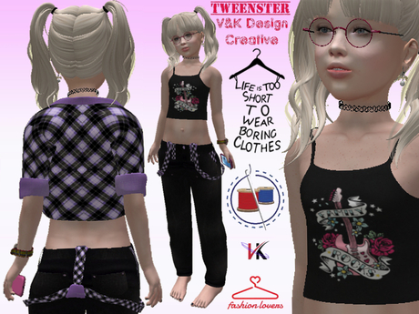 Second Life Marketplace - V&K Design Tweenster Sabina Tween Outfit