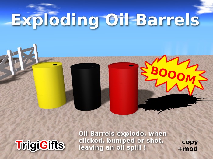 Second Life Marketplace - Oil Barrels