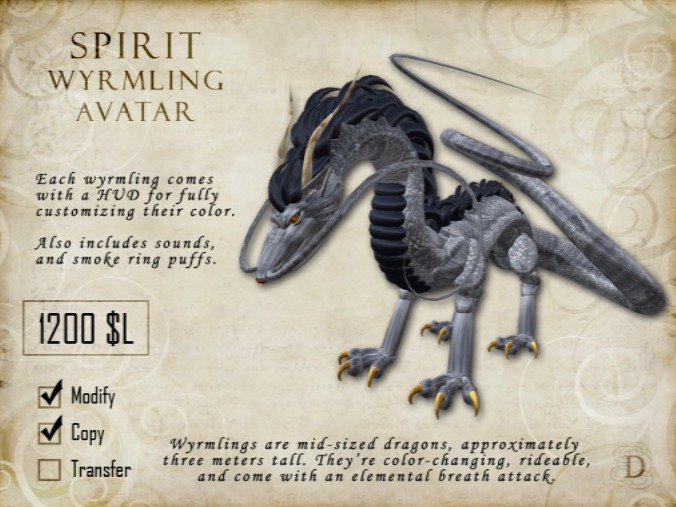 Second Life Marketplace - Spirit Wyrmling Dragon (boxed)