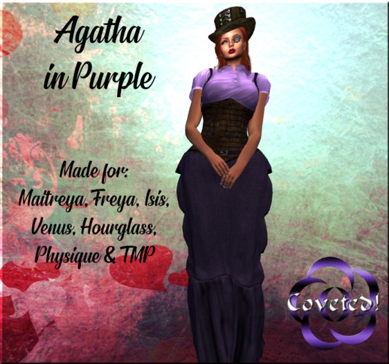 Second Life Marketplace - Agatha in Purple by COVETED!