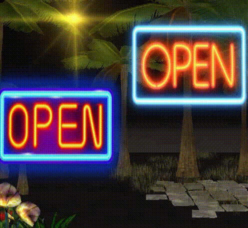 Second Life Marketplace - ~ ~Neon~ ~Bar Signs-Open Sign 1-Neon-Animated ...