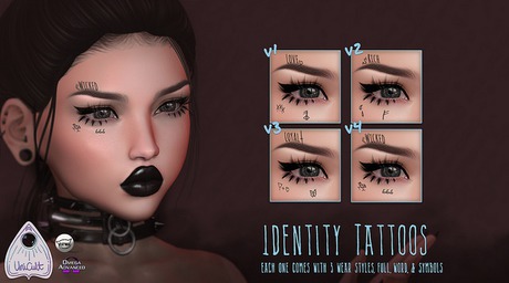 Second Life Marketplace - UniCult - Identity Face Tattoos FATPACK