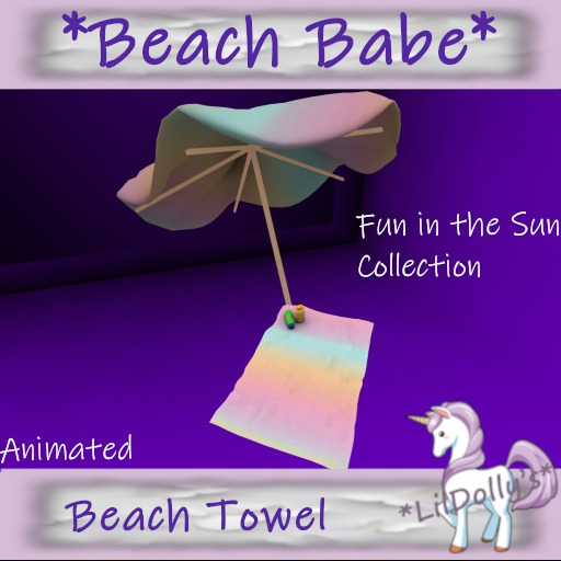 Second Life Marketplace - *LilDolly's* Animated Beach Babe Beach Towel