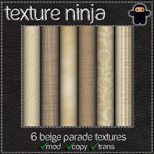 Second Life Marketplace - TEXTURE NINJA -> Beige Parade textures