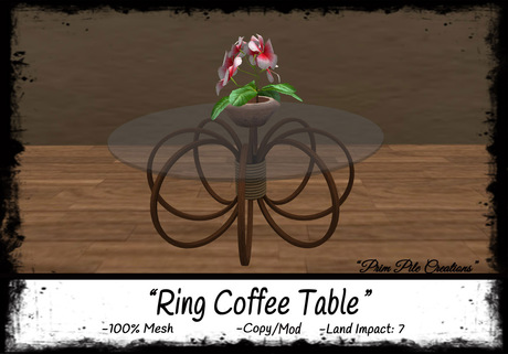 Second Life Marketplace - ~PPC~ Ring Coffee Table