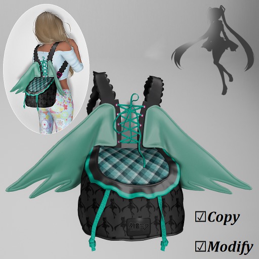 Second Life Marketplace - *Cc* MIKU color Angel backpack