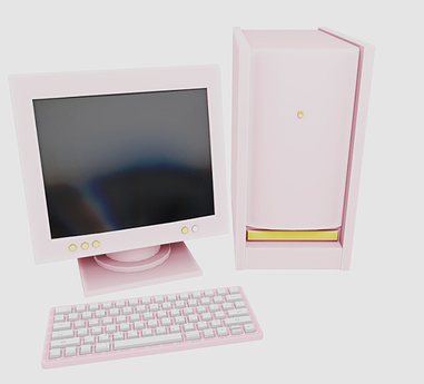Second Life Marketplace - CMYK // Kawaii computer (pastel pink) unpack