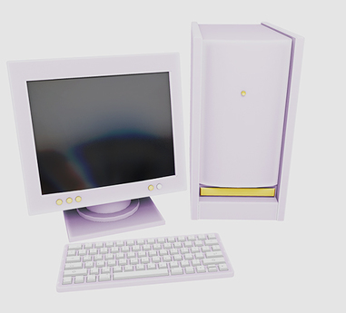 Second Life Marketplace - CMYK // Kawaii computer (pastel violet) unpack