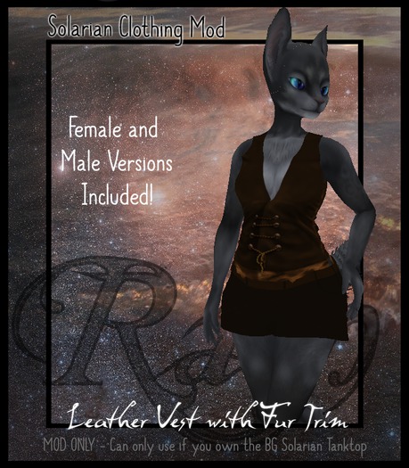 Second Life Marketplace - -Solarian Clothing- Fur Trim Vest