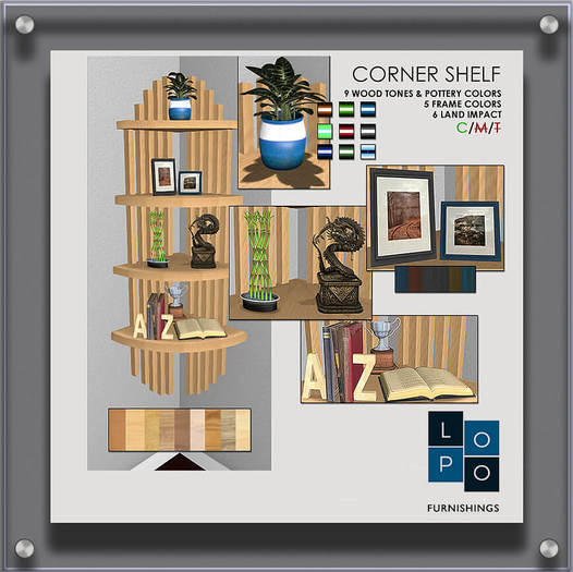 Second Life Marketplace - [LoPo] Modern Corner Unit - BOXED
