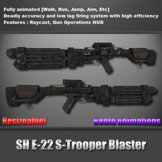 Second Life Marketplace - SH E-22 S-Trooper Blaster