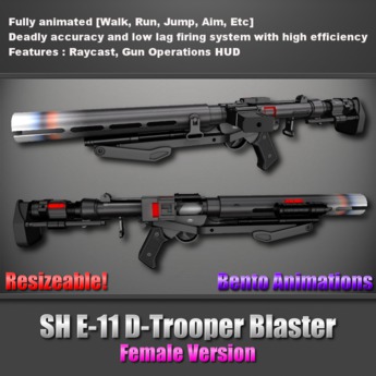 Second Life Marketplace - SH E-11 D-Trooper Blaster (Female Version)