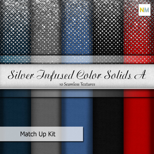 Second Life Marketplace - Silver Infused Color Solids A MatchUp Kit 10 ...