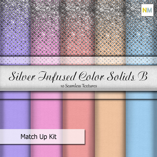 Second Life Marketplace - Silver Infused Color Solids B MatchUp Kit 10 ...