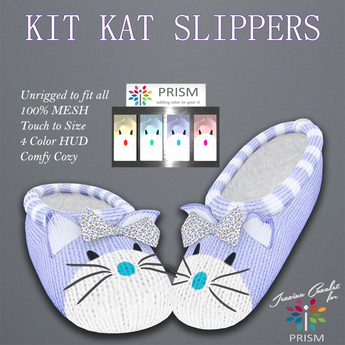 Second Life Marketplace - Prism Kit Kat Slippers by Jezzixa Cazalet ...