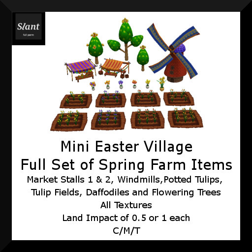 Second Life Marketplace - Full Perm Miniature Easter Village Full Set ...