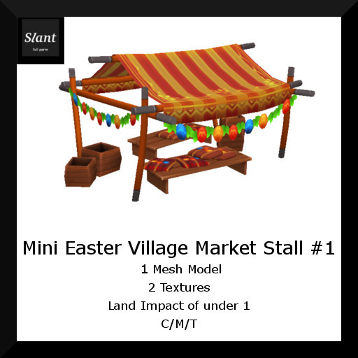 Second Life Marketplace - Full Perm Miniature Easter Village Market ...