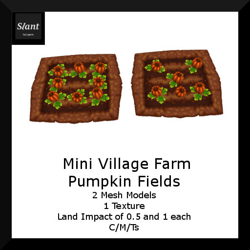 Second Life Marketplace - Mini Village Farm Pumpkin Fields