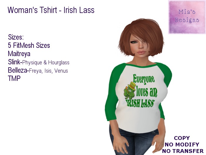 Second Life Marketplace - Mia's Designs - Irish Lass